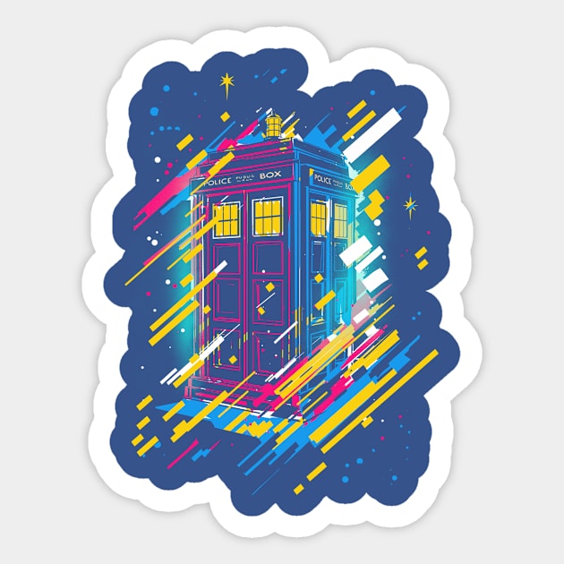 Synth Time Machine - Dr Who - Sticker | TeePublic